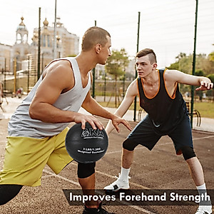 AKA Weighted Leather Basketball | 3lbs 29.5'' Size 7 Heavy Basketball