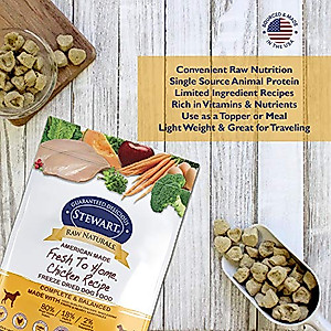 Raw Naturals by Stewart Freeze Dried Dog Food in Resealable Pouch, 12-Ounce, Chicken