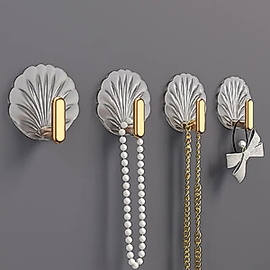 16 Versatile Wall Hooks for Hanging in one Box, Removable Adhesive Strips, Organize Clothes, Jewelry, Purse Hanger and Storage Organize, and More