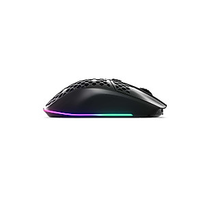 SteelSeries Aerox 3 Wireless - Super Light Gaming Mouse - 18,000 CPI TrueMove Air Optical Sensor - Ultra-Lightweight 68g Water Resistant Design - 200 Hour Battery Life – Onyx (Renewed)