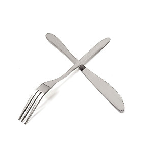 Honbay 8PCS Mini Stainless Steel Cake Dessert Appetizer Salad Forks and Knifes for Party Bar Home