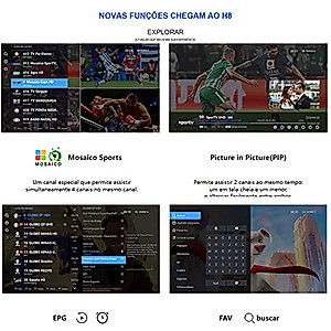 2023 H8 BR IPTV Brazil Brasil Quad-Core Mali-450MP GPU Ultra-Fast Reaction Speed HDMI Box