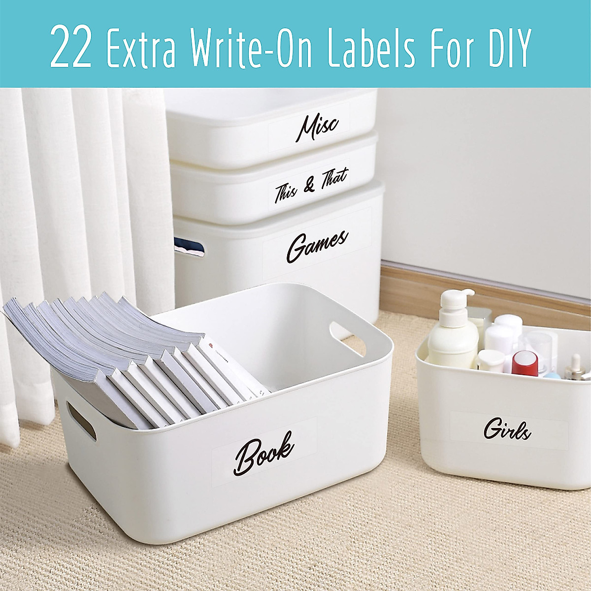 242 Pcs Laundry Room Organization Labels Printed Customizable Water Resistant Stickers with Perforation Line in Various Sizes for Bathroom Laundry Closet Farmhouse Containers Bins