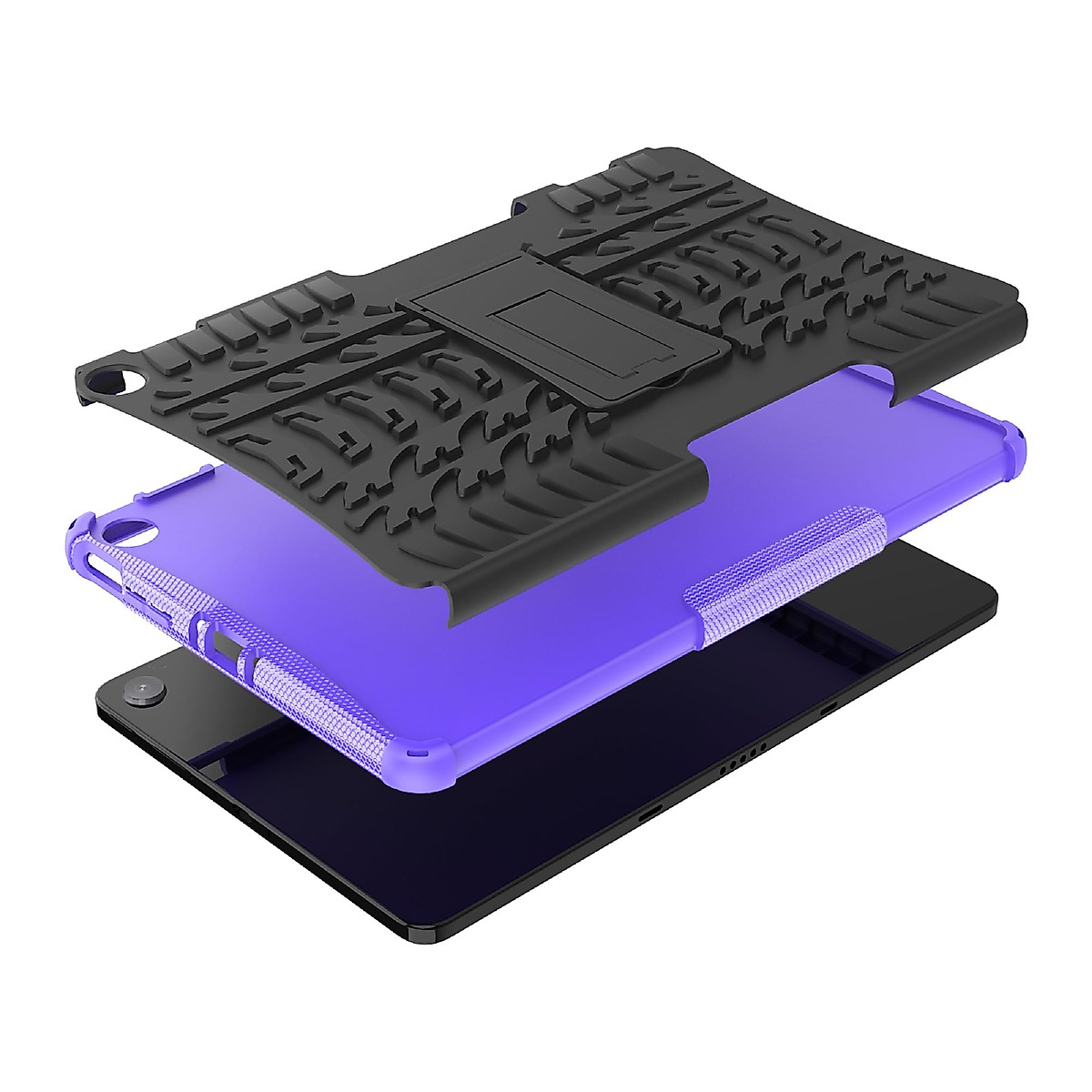 Maomini Case for F i r eMax 11 inch Tablet 2023 Release,Kickstand Heavy Duty Armor Defender Cover (Purple-)