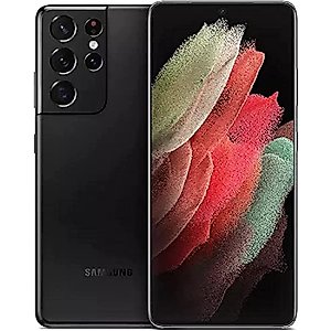 SAMSUNG Galaxy S21 Ultra 5G | G998U Android Cell Phone US Version Smartphone Pro-Grade Camera, 8K Video, 108MP High Res 256GB Phantom T-Mobile Locked - (Renewed) Blackk (256 GB)