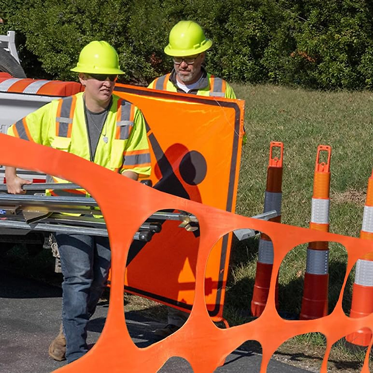 Electriduct Plastic Construction Fencing 250 Feet Orange Netting Barrier Safety Mesh Snow Fence Roll