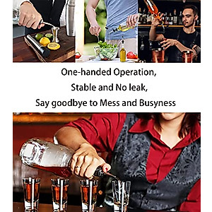 Pafusen 12 Pack Stainless Steel Speed Pourers Spouts with Tapered, Liquor Pourers with Rubber Cap, Hygienic, Dishwasher Safe, Fits most Classic Bottle's Lip up to 3/4" (12)