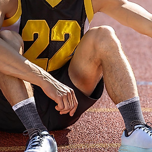 YUEDGE Men's Socks Cushioned Outdoor Hiking Socks Moisture Wicking Athletic Socks Comfort Work Socks For Men Size 10-13, 5 Pairs