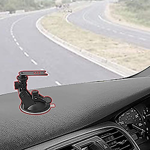 YeeBeny Suction Radar Detector Mount, Windshield & Dashboard Radar Holder Compatible with Escort Passport 9500i 7500 X50 X70 X80 Solo SC S2 S3 s75 Beltronics RX65 GX65 Red (Not for Escort IX & MAX)