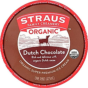 Straus Family Creamery, Organic Dutch Chocolate Ice Cream, 1 16 oz (Frozen)