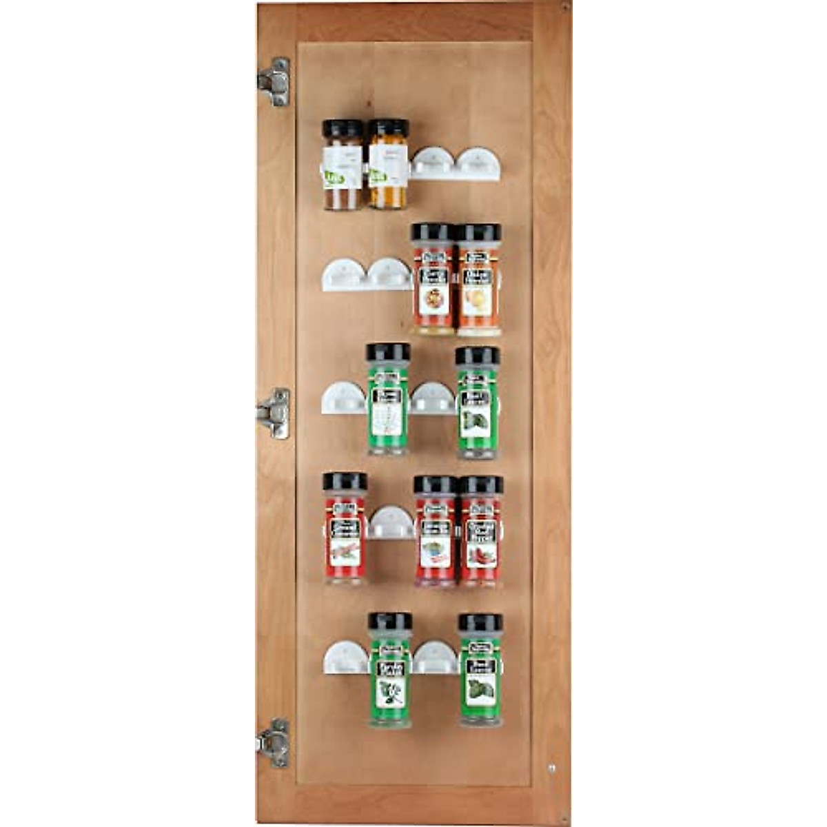 Spice Rack 36 Spice Gripper- Spice Racks Strips Cabinet Cabinet Door - Use Spice Clips for Spice Organizer - Stick or Screw Spice Storage Spice Clips