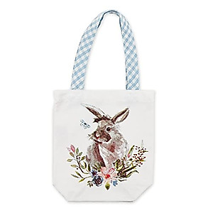 DII Easter Basics Collection Springtime Kitchen Essentials, Gift Bag Set, 9x8.5x3", Garden Bunny Rabbit, 2 Piece