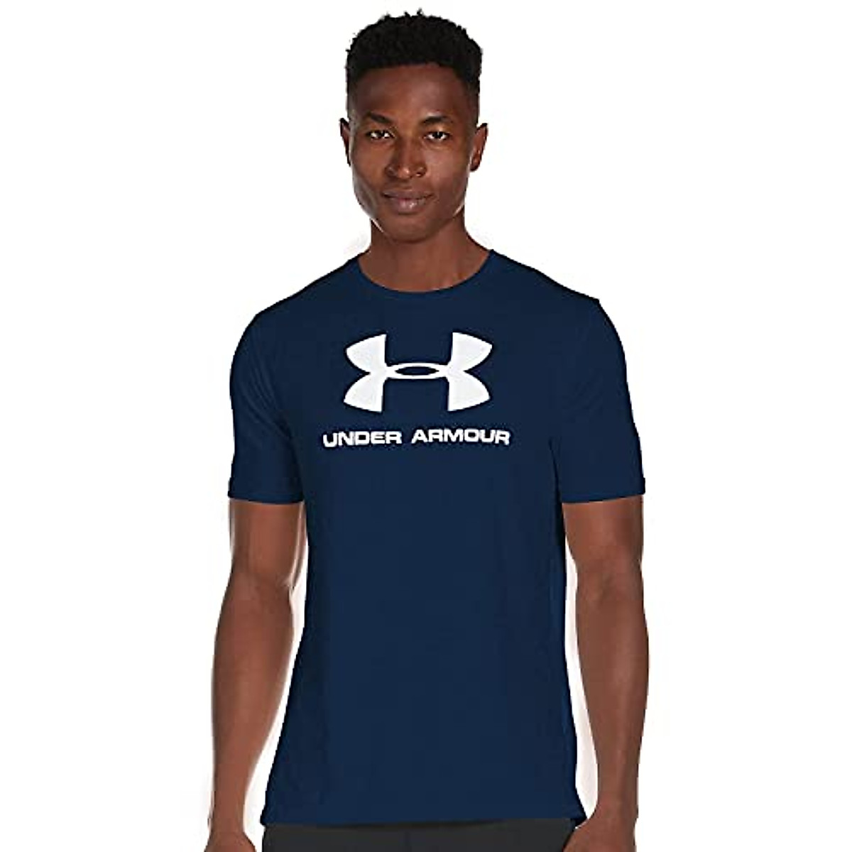 Under Armour Men's UA Sportstyle Logo Short Sleeve MD Navy