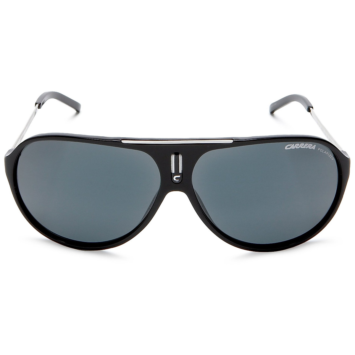 Carrera unisex adult Hot/S Sunglasses, Black and Palladium Frame/Grey Lens, 64 mm US