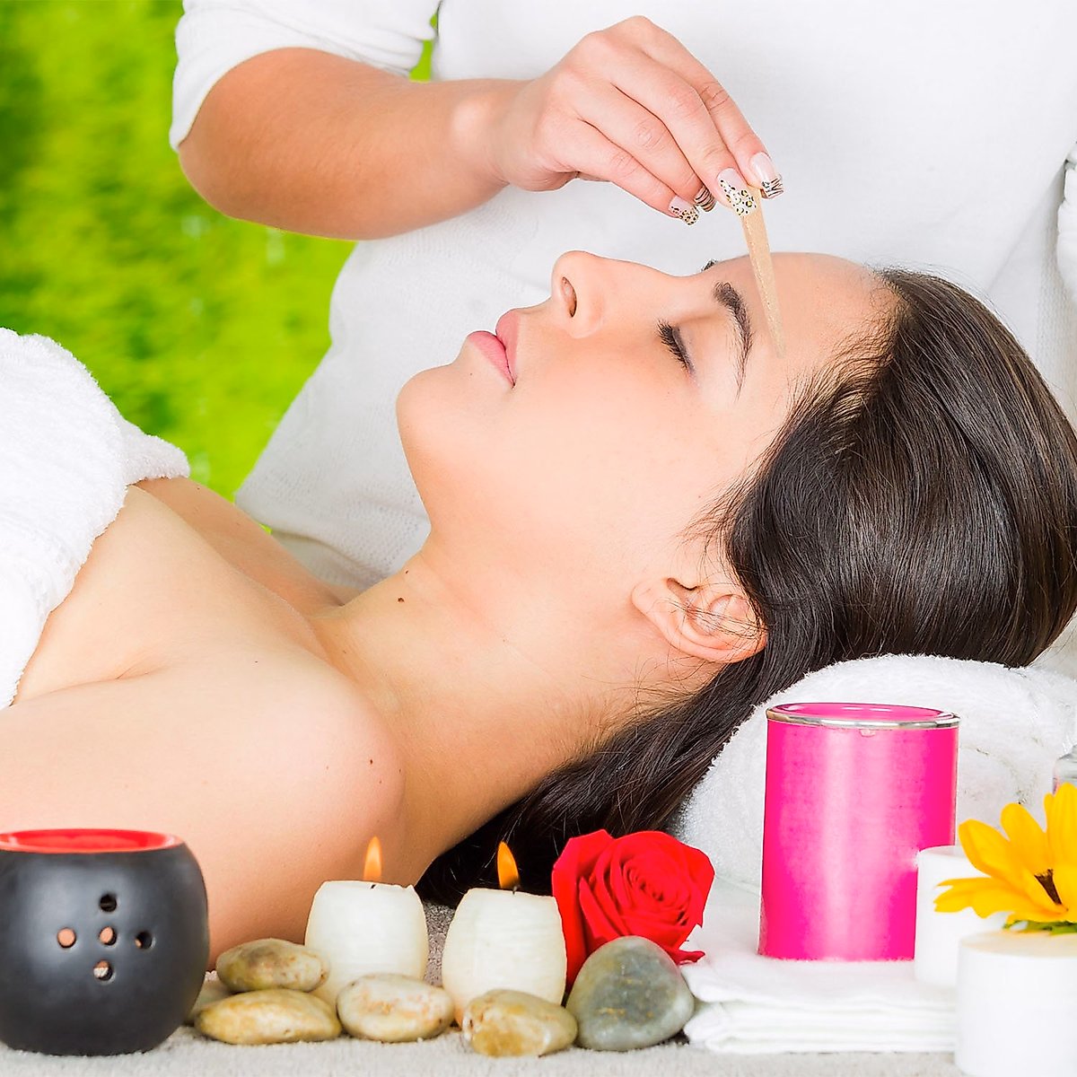 Whaline 400 Pieces Small Wax Sticks Wood Spatulas Applicator Craft Sticks for Hair Eyebrow Removal