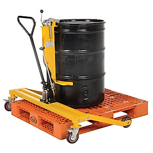 Vestil PSDT Pallet Straddling Drum Truck, 550 lbs Capacity, 41-5/16" Width, 47" Height, 32" Depth