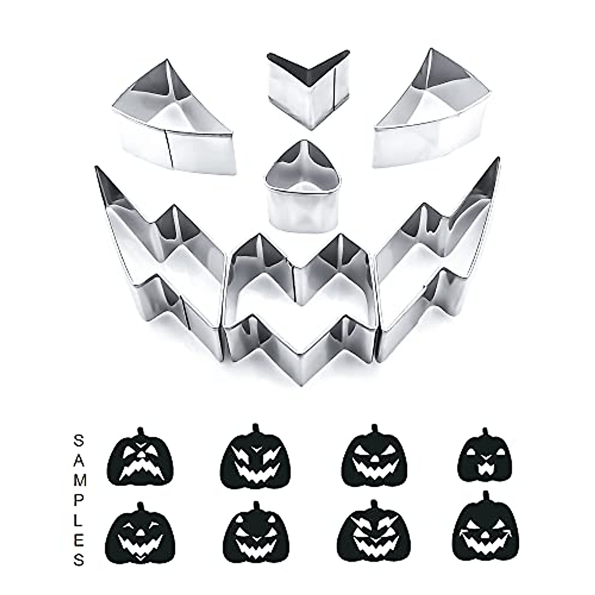 JUSTOTRY Simple & Safe Pumpkin Carving Kit for Kids, Halloween Stainless Steel Pumpkin Carving Tools, Non-knife Pumpkin Carving Stencils, Pumpkin Carving Sets for Adults, Pumpkin Carver, Durable