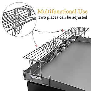 MOASKER Adjustable Griddle Warming Rack for Blackstone 17" 22" 28" 36" Griddles, Stainless Steel Extend Cooking Shelf BBQ Accessories for Blackstone 1554 1517 1883 1984 1666 1650 1825 Grills
