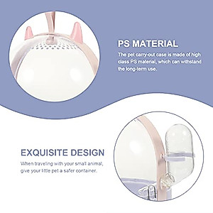 Ipetboom 1Pc Hamster Carrier, Bird Carrier Critter Cage Hamster Carrier Bag Portable Hamster Cage Travel Bag with Water Bottle Outdoor Handbag for Small Animals, Purple