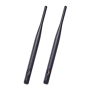 Bingfu Dual Band WiFi 2.4GHz 5GHz 5.8GHz 6dBi SMA Male Antenna (2-Pack) for Wireless Vedio Security IP Camera Recorder Surveillance Recorder Truck Trailer Rear View Backup Camera Reversing Monitor