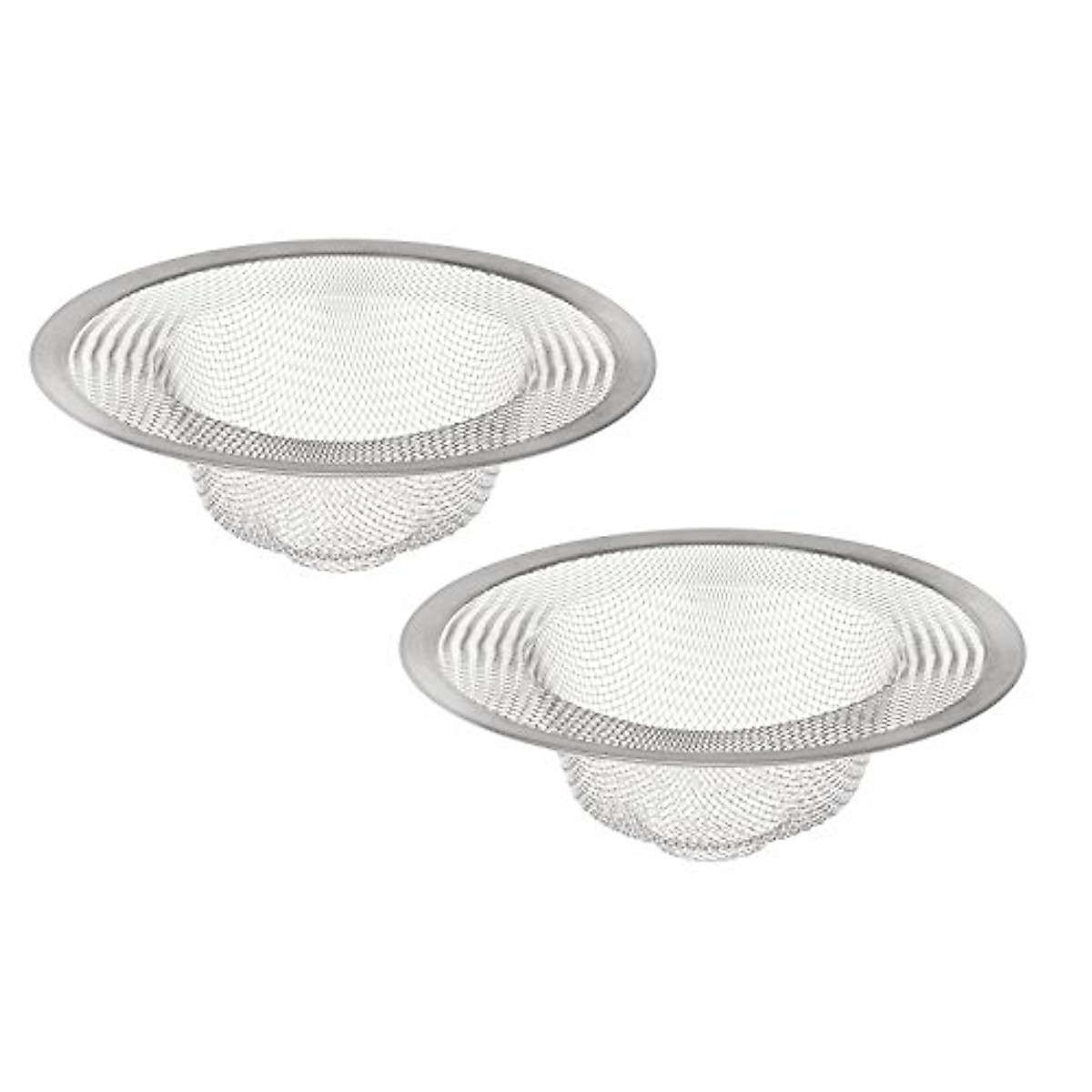 HIC Kitchen Mesh Sink Strainer, 18/8 Stainless Steel, Set of 2, 4.5-Inches
