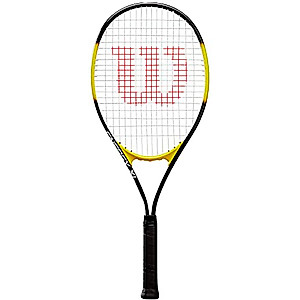 Wilson Energy XL 112 Pre-Strung Recreational Tennis Racquet Bundled with a Black Advantage II Tennis Bag and a Can of Tennis Balls