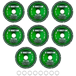 DTRUCTIEW 4 Inch Indestructible Disc for Grinder, Indestructible Disc 2.2 for Angle Grinder 7/8" (Model 125), for Smooth Cutting, Chamfering, Grinding of All Materials (8)