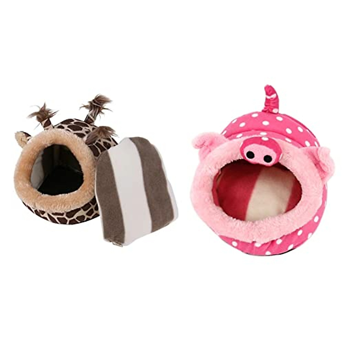 elegantstunning Pet Mini Cotton Nest,Cute Animal Shape Winter Warm Bed House Pet Accessories for Hamster Rabbit Guinea Pig L