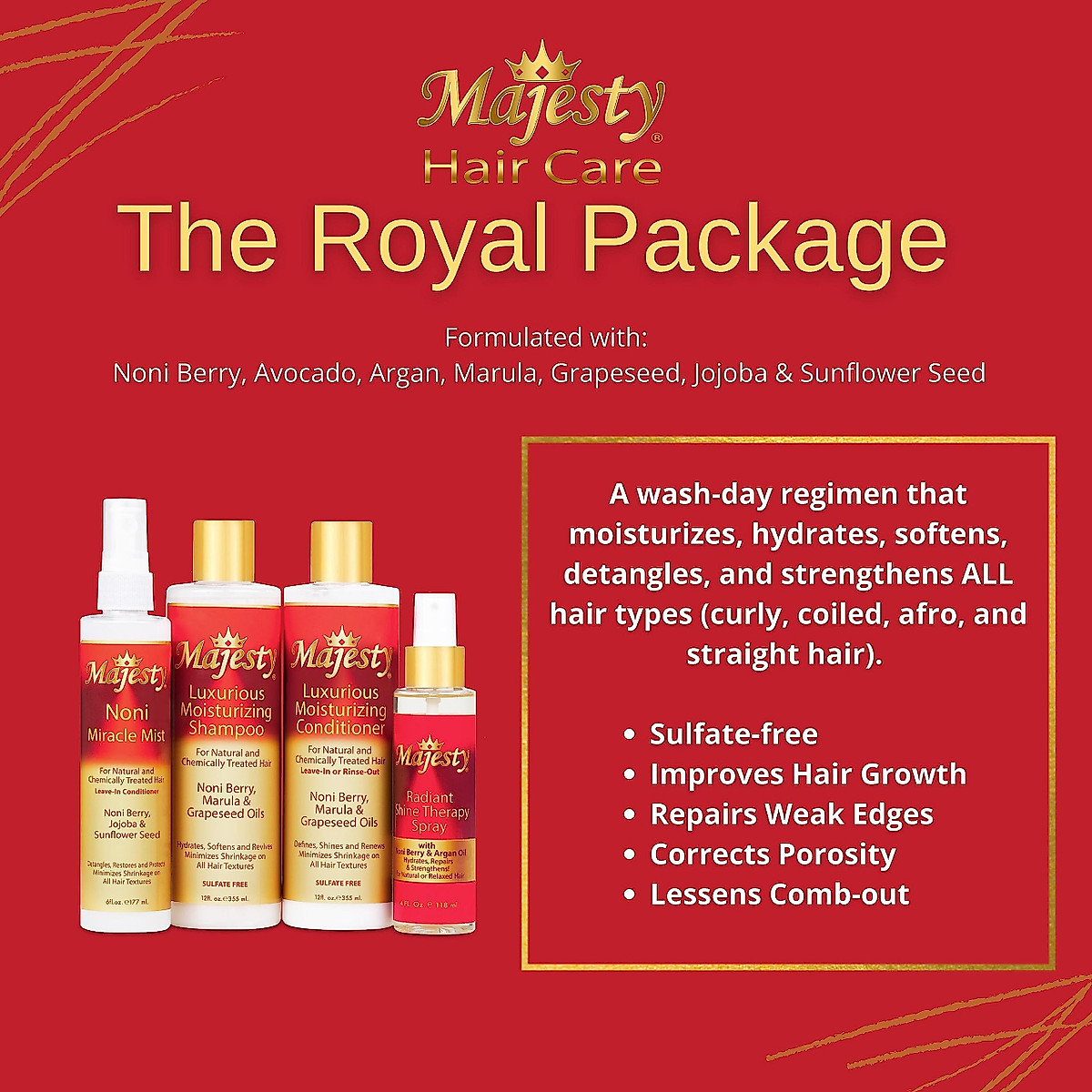Majesty Royal Package Moisture Curls, Coils, Afros