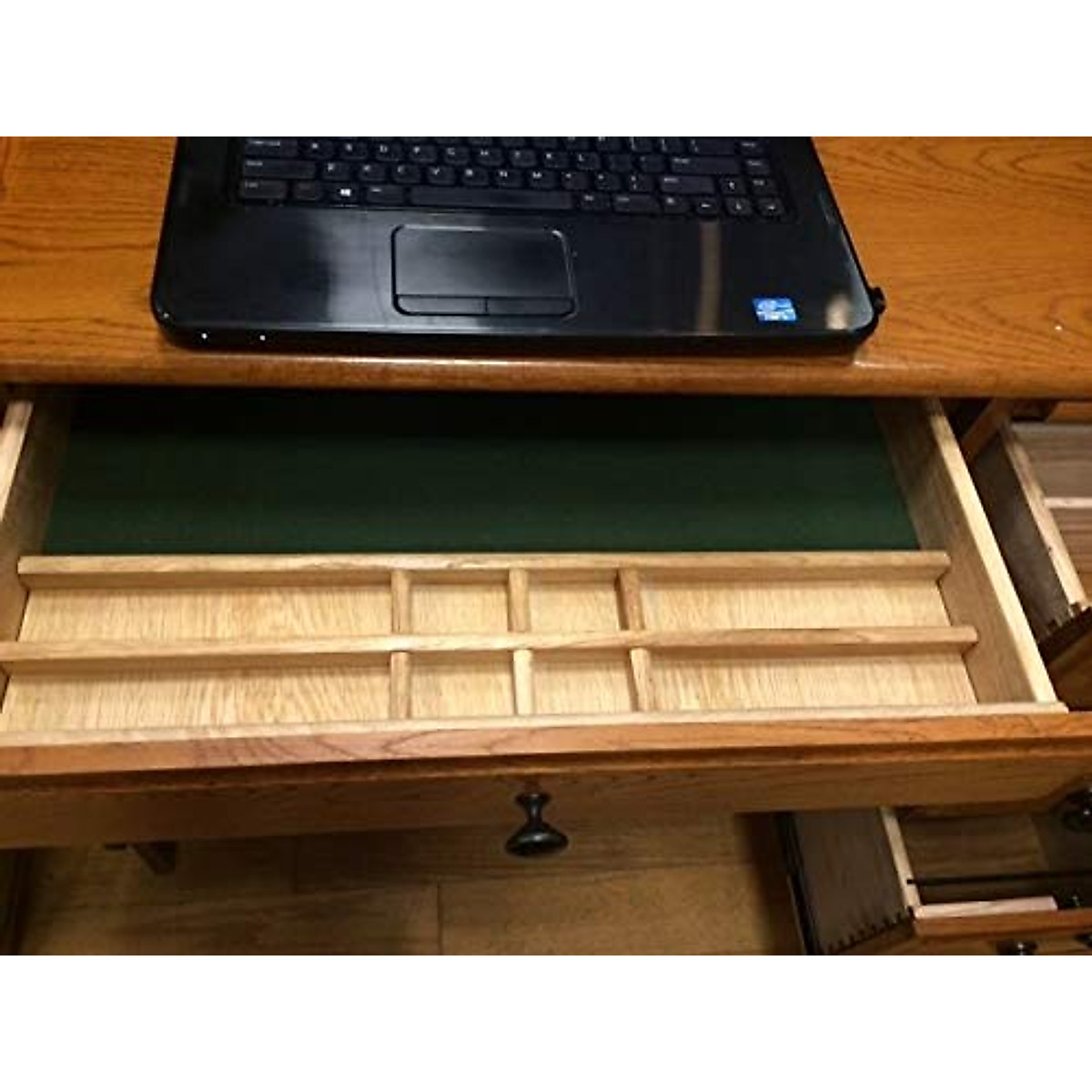 Small Roll Top Desk for Home Office Or Student Solid Oak Wood Single Pedestal 40.5Wx24Dx45H Harvest Stain Quality Crafted Construction Locking File Drawers Dovetailed Secretary Desk Easy Assembly