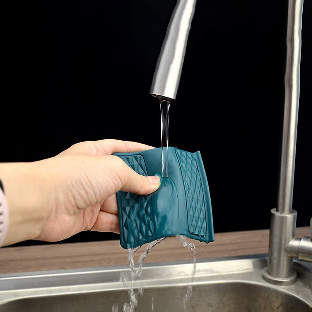 DOITOOL 3 Pairs Silicone Assist Handle Holder Heat Insulated Hot Pot Grip Handle Cover Scald- Proof Pan Grip Cover Sleeves for Cast Iron Woks Frying Pans Griddles Skillets Dark Blue