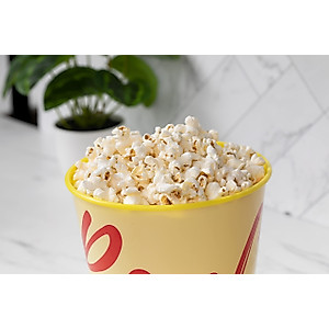 CORE3 INTL Popcorn Bowl Set (6) for Movie Theater Night - (BPA Free), Reusable Plastic Popcorn Containers, Washable in the Dishwasher Set of 6