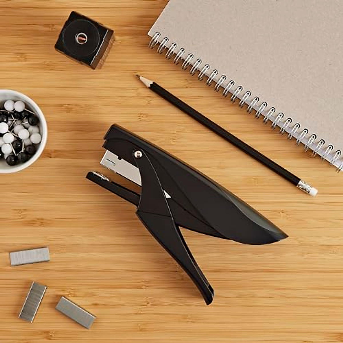 Amazon Basics Hand Held Plier Stapler, 25 Sheet Capacity, Black