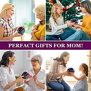 Preserved Real Purple Rose Gifts for Mom with I Love You Necklace 100 languages - Gifts Idea on Mother's Day, Valentine's Day, Birthday, Anniversary, Thanksgiving, Christmas from Daughter or Son