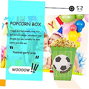 UPKOCH 30pcs Popcorn Boxes Popcorn Popcorn Paper Bag Disposable Dessert Cups Containers for Food Disposable Snack Containers Paper Popcorn Boxes Soccer Popcorn Buckets Candy Box Green