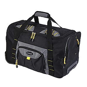 TPRC Sierra Madre II Upright Rolling Duffel Bag, Black/Gray, 21-Inch