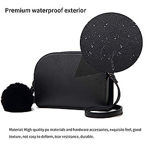 Women Small Guess Handbags Satchel Shoulder Bags Fashion Tote PU Crossbody Purse with Hardware Accessories (black)