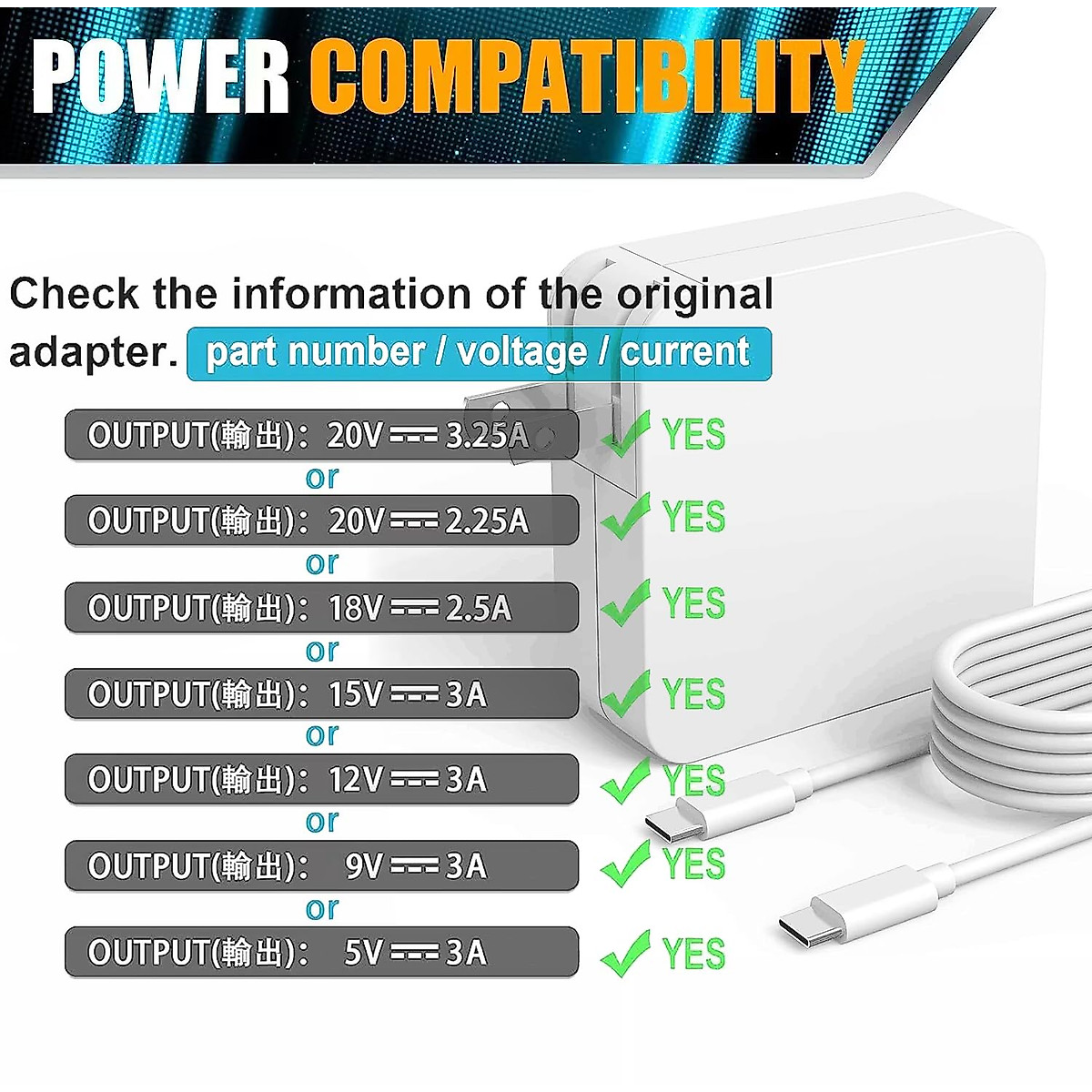 Replacement 65W 45W Samsung Galaxy Book pro 360 Charger USB C for NP950QDB NP930QDB Galaxy Book Pro NP950XDB NP930XDB 15.6”13.3 KA1US KA2US KB1US KB2US Laptop Power Supply Adapter Cord