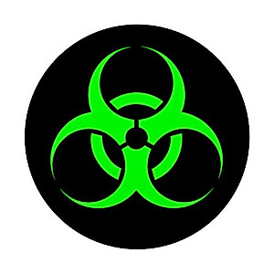 Black Green Biohazard Toxic Hazard Warning PopSockets Swappable PopGrip