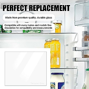 240350608 AP2115928 Refrigerator Crisper Drawer Cover Insert ，Refrigerator Glass Replacement for Frigidaire Kenmore, White-Westinghouse, Crosley Glass Shelf Replacement -24" x 15.5"Inches