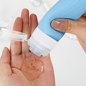 Meartchy 4 Pack Travel Bottles for Toiletries, 3oz Leak Proof Silicone Travel Size Toiletries Bottles, BPA Free Squeezable Travel Size Containers, TSA Approved Travel Essentials (Multicolor)