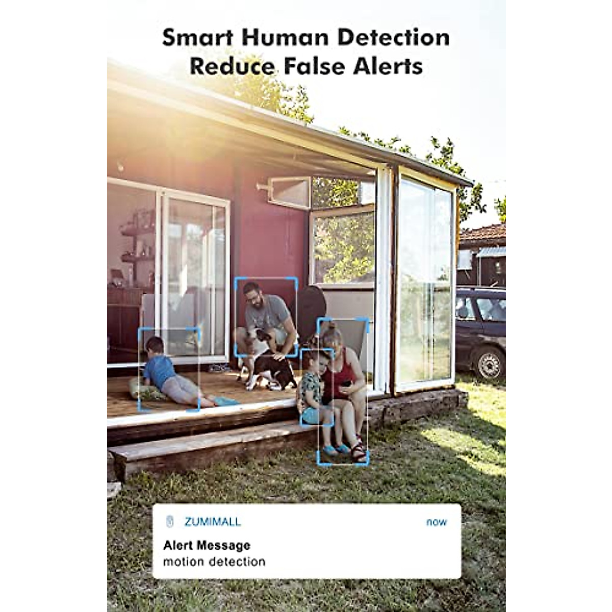 ZUMIMALL Security Cameras Wireless Outdoor, 2K Rechargeable Battery Operated Home Security Cameras with Siren, FHD Night Vision, PIR Motion Detection, IP66 Waterproof, SD/Cloud, 2.4G WiFi, 2 Pack