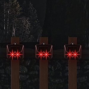 4 Pcs Solar Animal Repeller Predator Lights Deterrent for Coyote Fox Skunk Raccoon Rabbit Cat Dog Deer Repellent Devices Outdoor for Chicken Coop Yard Farm Garden, IP44 Waterproof