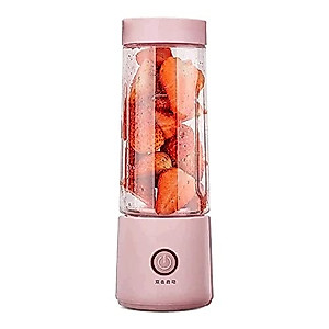 MXJCC Portable Blender, USB Rechargeable Smoothie on the Cup with Straws, Protein Shakes Fruit Mini Mixer for Home, Sport, Office, Camping