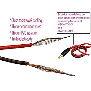 BeElion 24V AC to 12V DC Convertor, 1.5 Amp Supply Current Power Adapter and 2.1 x 5.5mm DC Power Male Plug Pigtail for Surveillance Security Camera CCTV