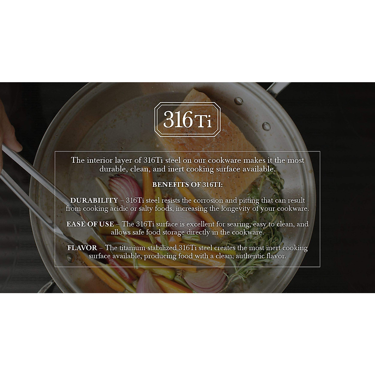 Heritage Steel 8 Quart Stock Pot with Lid - Titanium Strengthened 316Ti Stainless Steel with 5-Ply Construction - Induction-Ready and Fully Clad, Made in USA