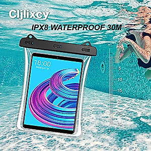 Cljlixcy Universal iPad Waterproof Bag Case Touch Sensitive Dry Bag with Lanyard Waterproof Bag Case for iPad 8th/7th/6th/5th/4th Generation 10.5/10.2/9.7/10.2 ipad Mini case