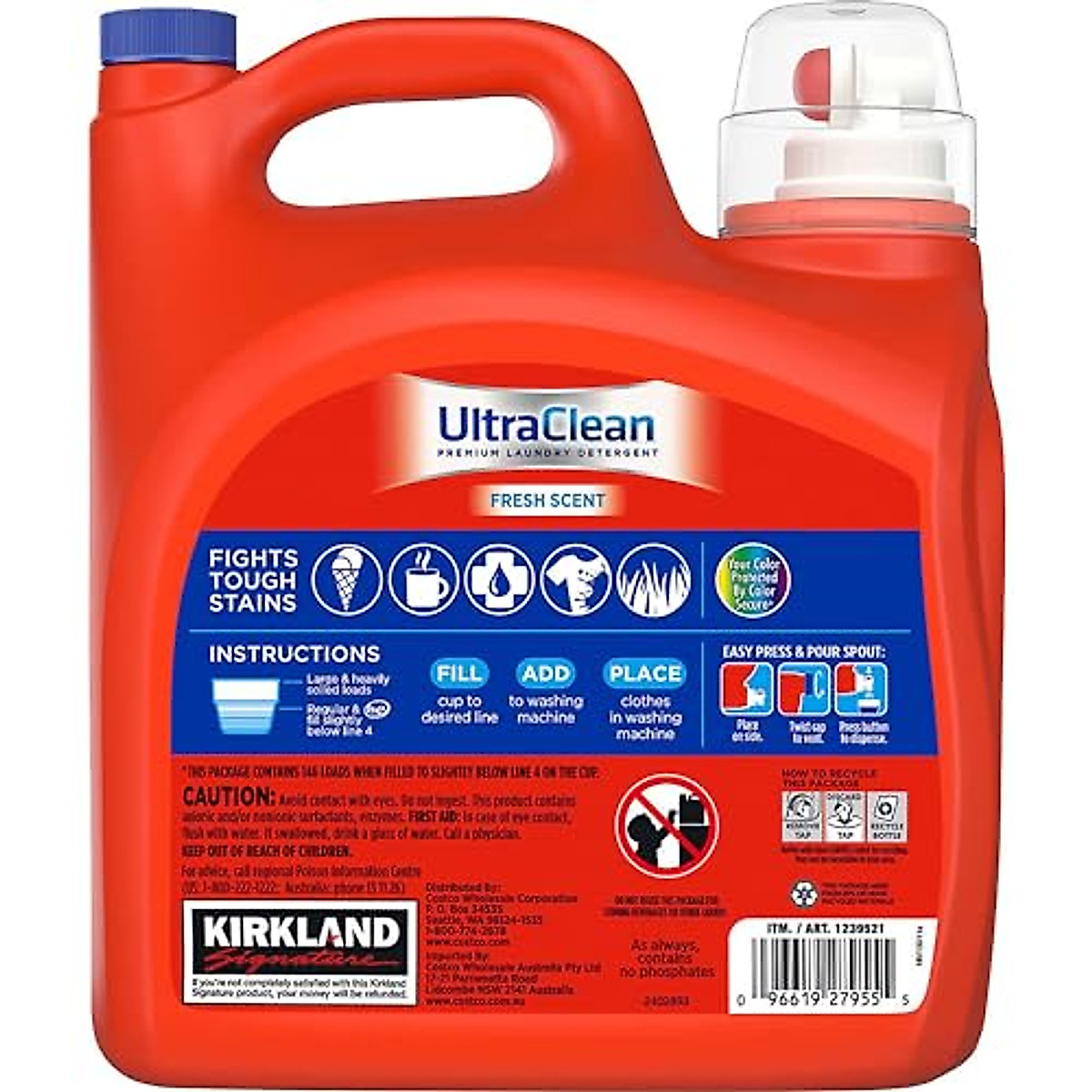 Kirkland Signature Ultra Clean Premium Laundry Detergent with 2X Concentrate