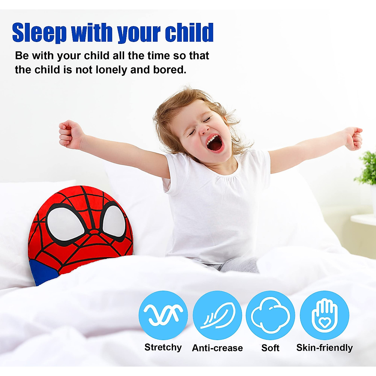 Hevano 13.5 Inch Spider Plush Pillow, Super Soft Spider Plushies Stuffed Animal Toys for Kids Adults Movie Fans, Birthday Gift Children's Day, Red