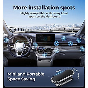 2 Pack Metal Magnetic Phone Holder for Car [ 2022 Upgrade 8X N52 Magnets] Strong Magnet Car Mount, One Second Put and Take & Dashboard 360° Rotation, Fit with iPhone and All Smartphone